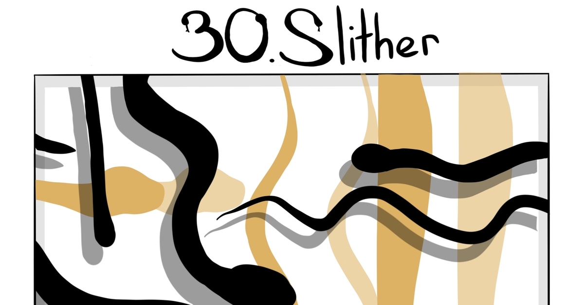 Inktober 2021, day 30, slither - 30.10.21 20:37 | Пикабу