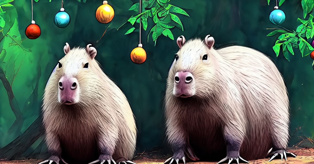 Капибары встречают старый новый год | Пикабу