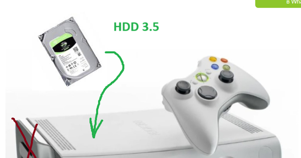 XBOX 360 HDD вместо привода | Пикабу