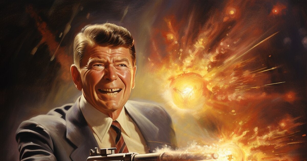 Ronald Reagan with a ray gun | Пикабу