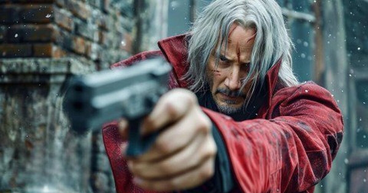 Нейросеть Midjourney изобразила Киану Ривза в роли Данте из Devil May Cry | Пикабу