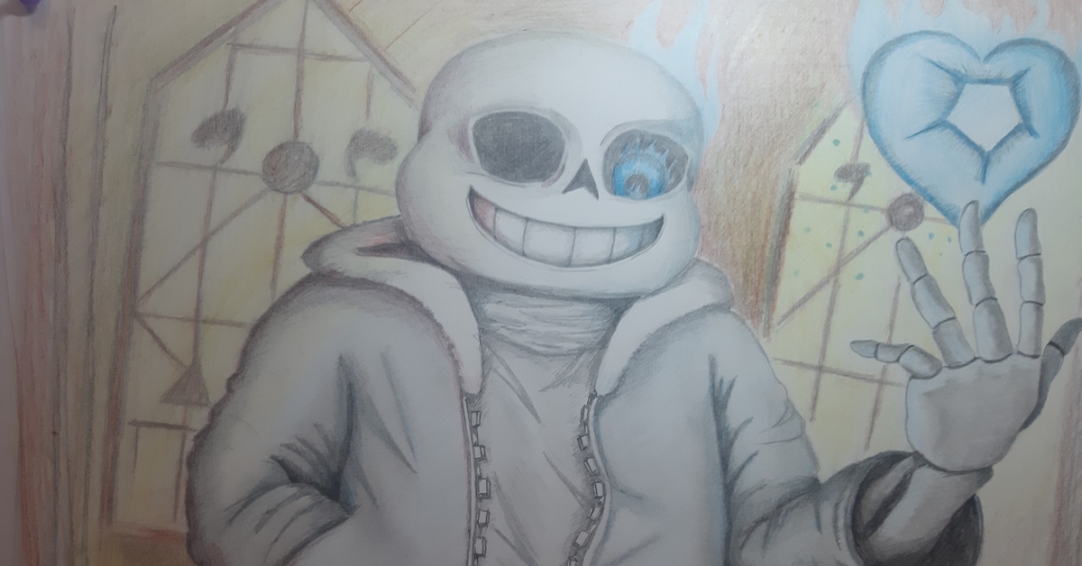 Sans from Undertale.Drawing especially for my son, an Undertale fan ...