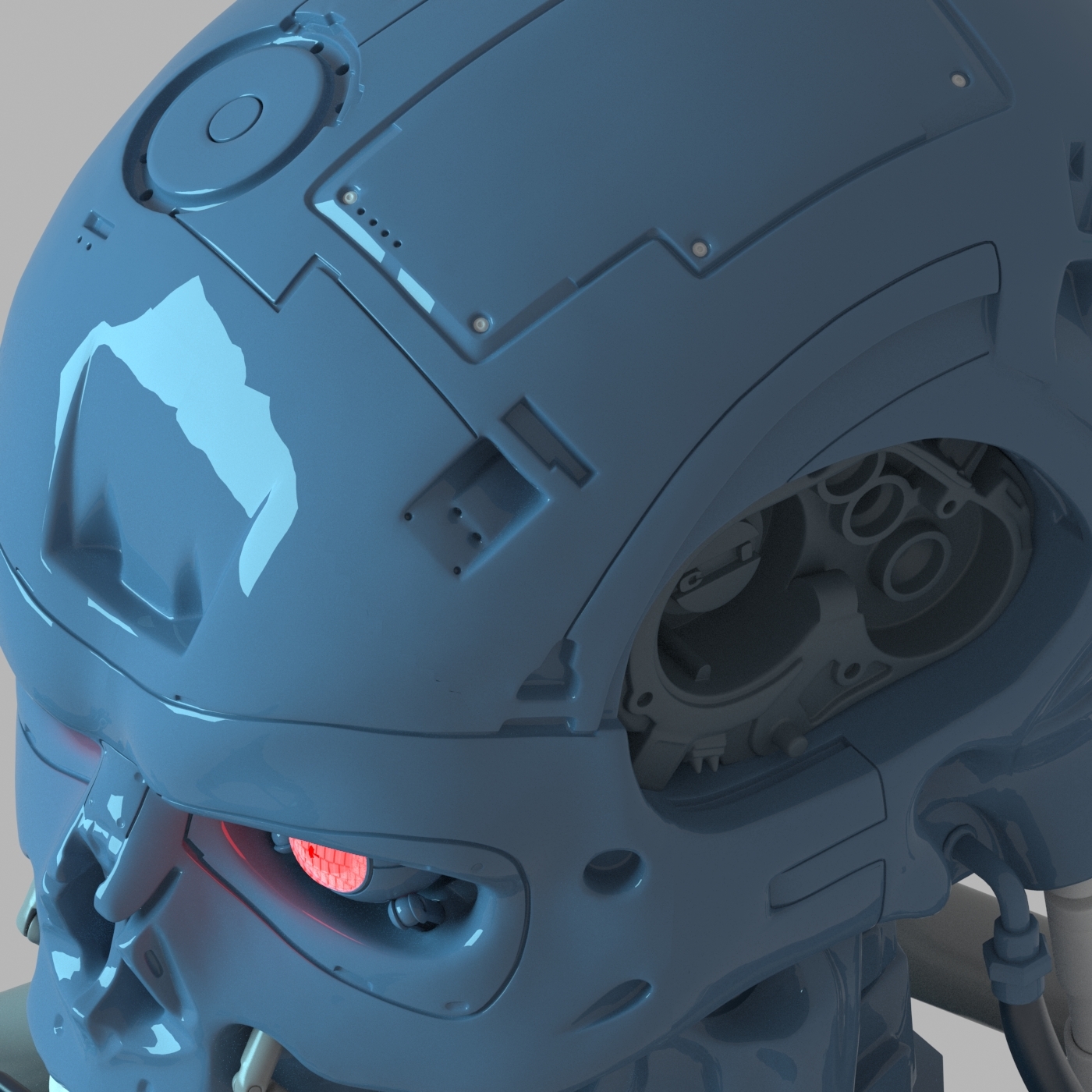 Creation terminator t-800 real 3D model | Пикабу