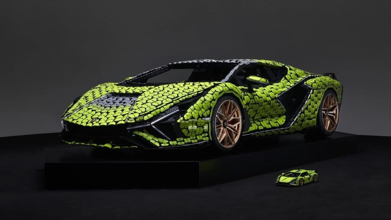 Lego представила полноразмерную копию Lamborghini Sian | Пикабу