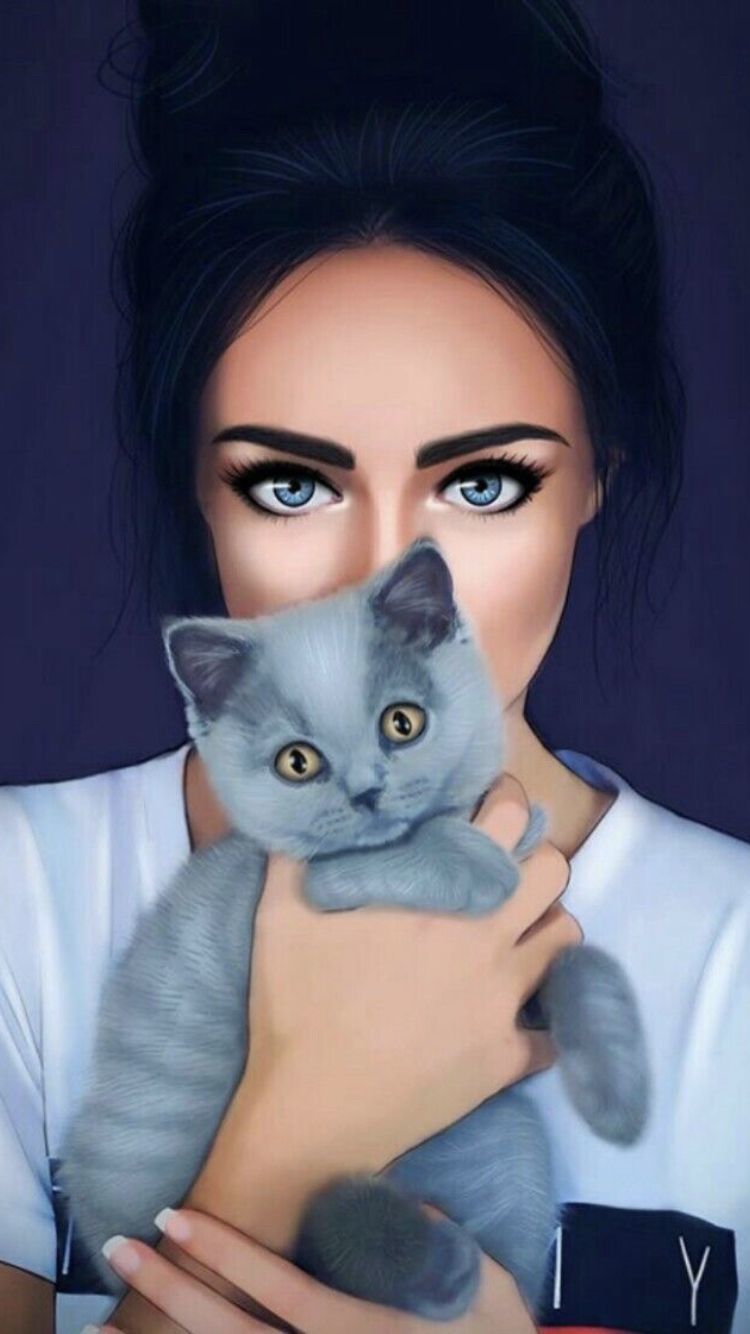С котенком | Пикабу