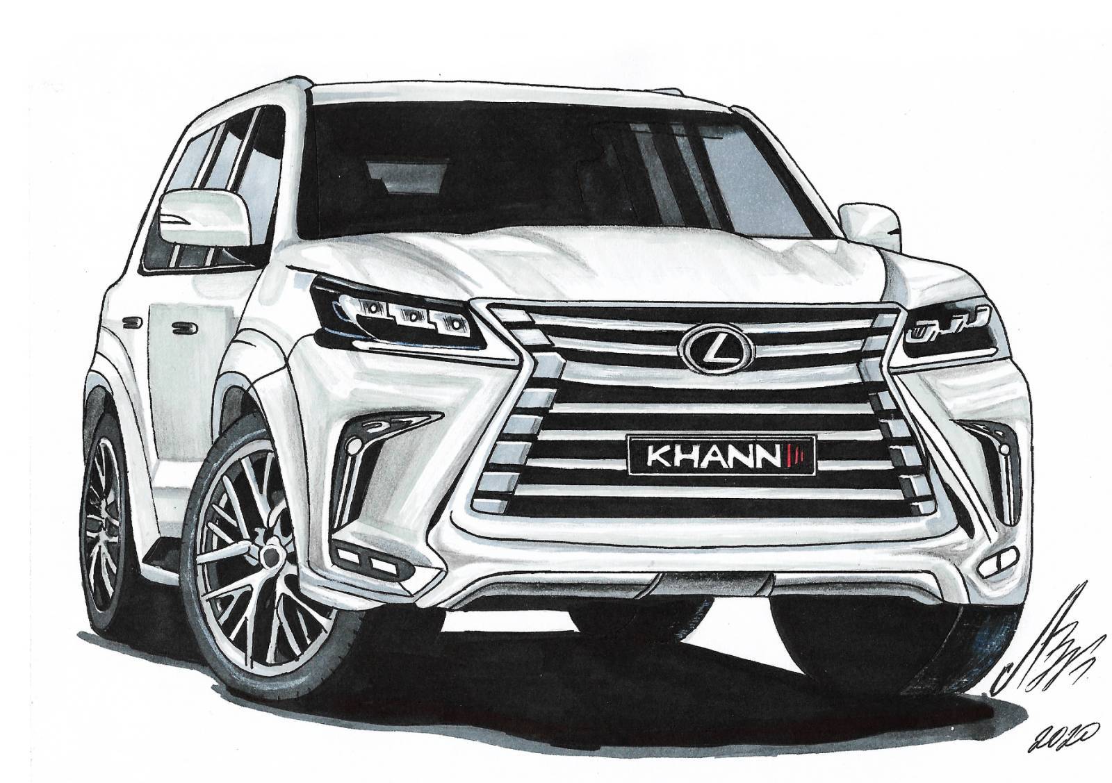 Lexus Khan. Marker sketch | Пикабу
