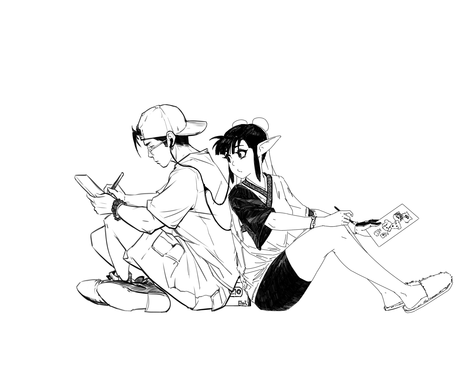 Fantasy Sketches by Kan Liu | Пикабу