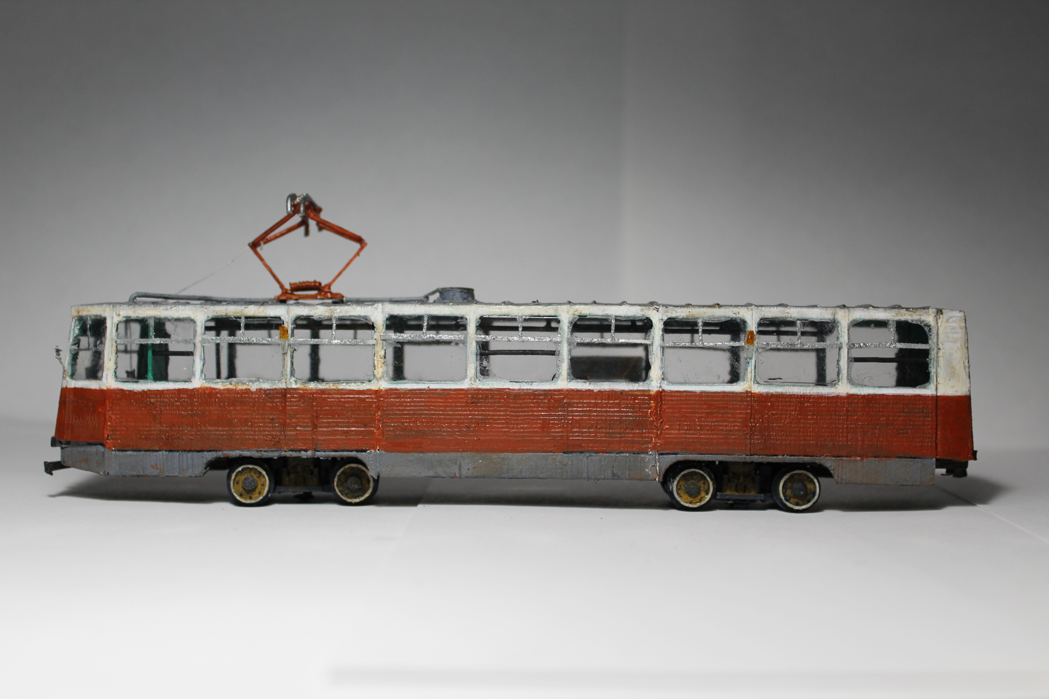 Модель трамвая КТМ-5М3, 3D печать, масштаб 1:72 | Пикабу
