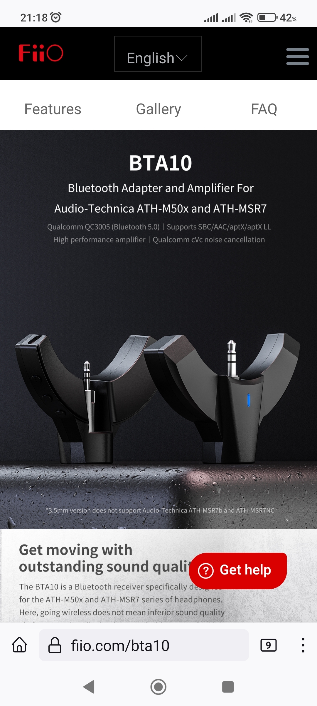 Fiio BTA10 для наушников Audiotechnica ath-m50x | Пикабу
