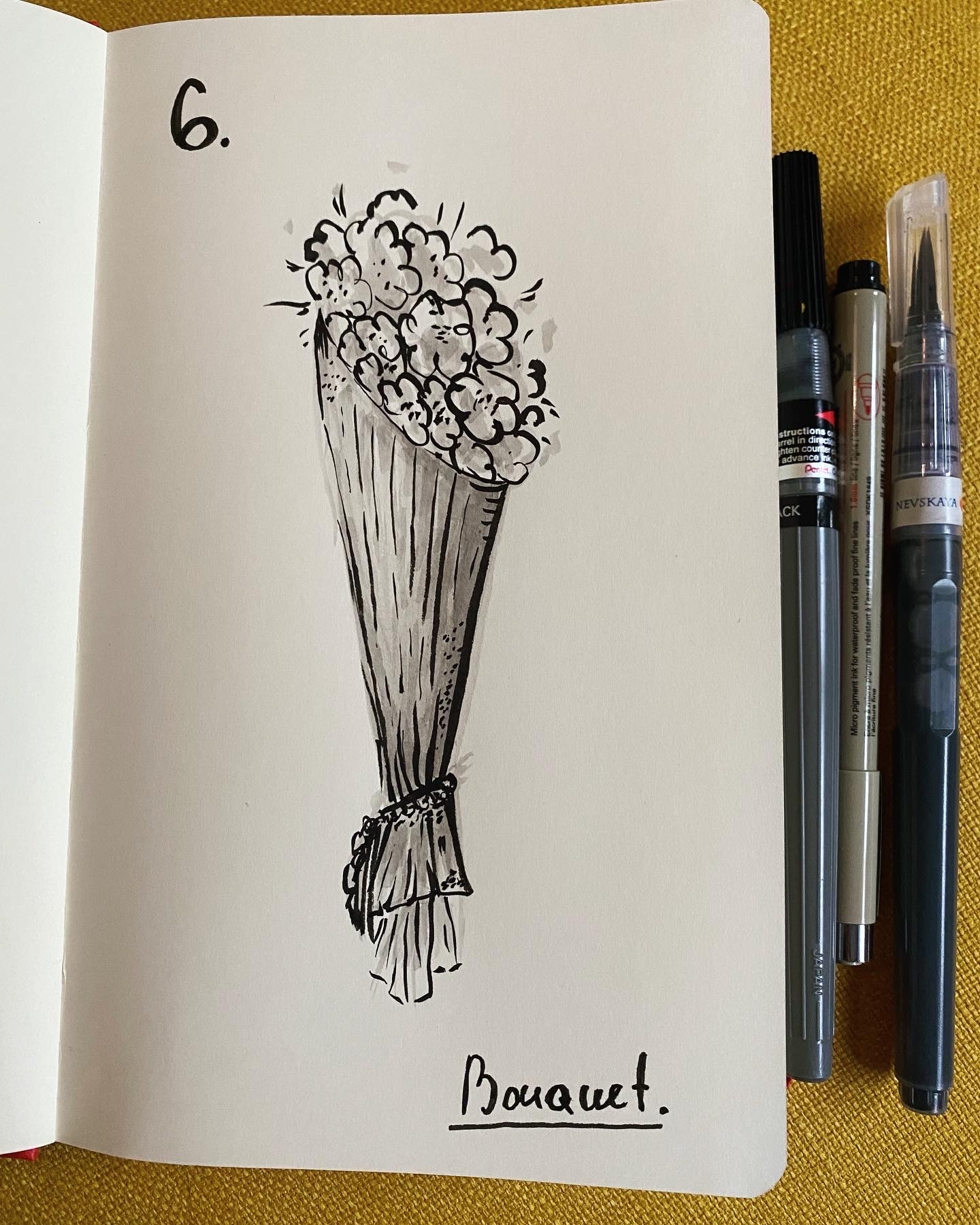 Day 6. Bouquet. Inktober 2022 - 06.10.22 15:37 | Пикабу