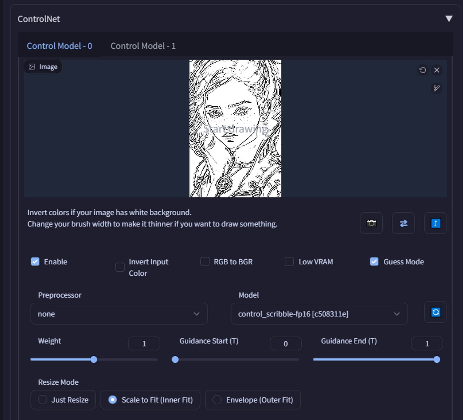 Фотошоп на минималках в твоем Stable Diffusion, слои, цветокор, эффекты + Внезапный Scribble ...