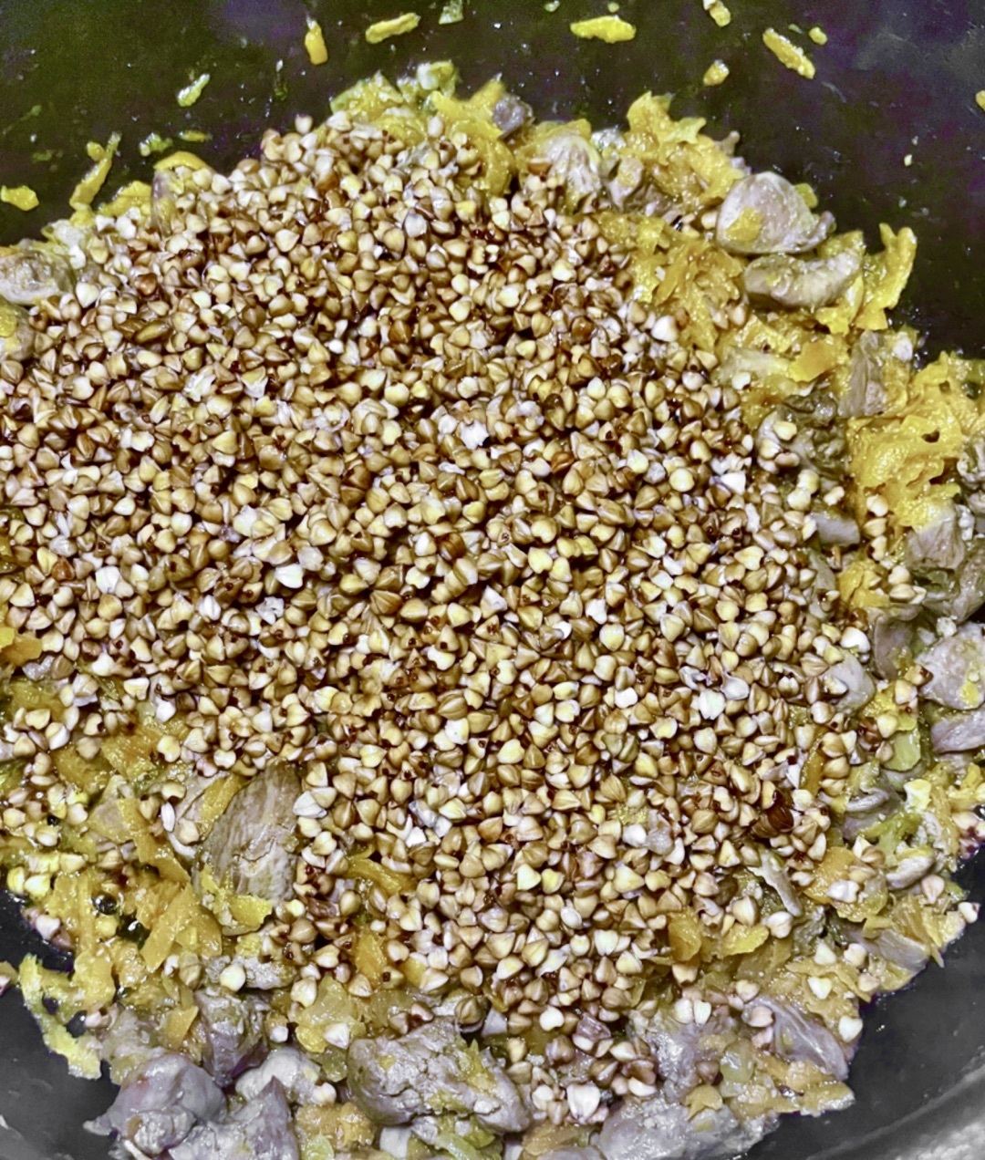 Каша Гречневая с куриными потрошками | Пикабу