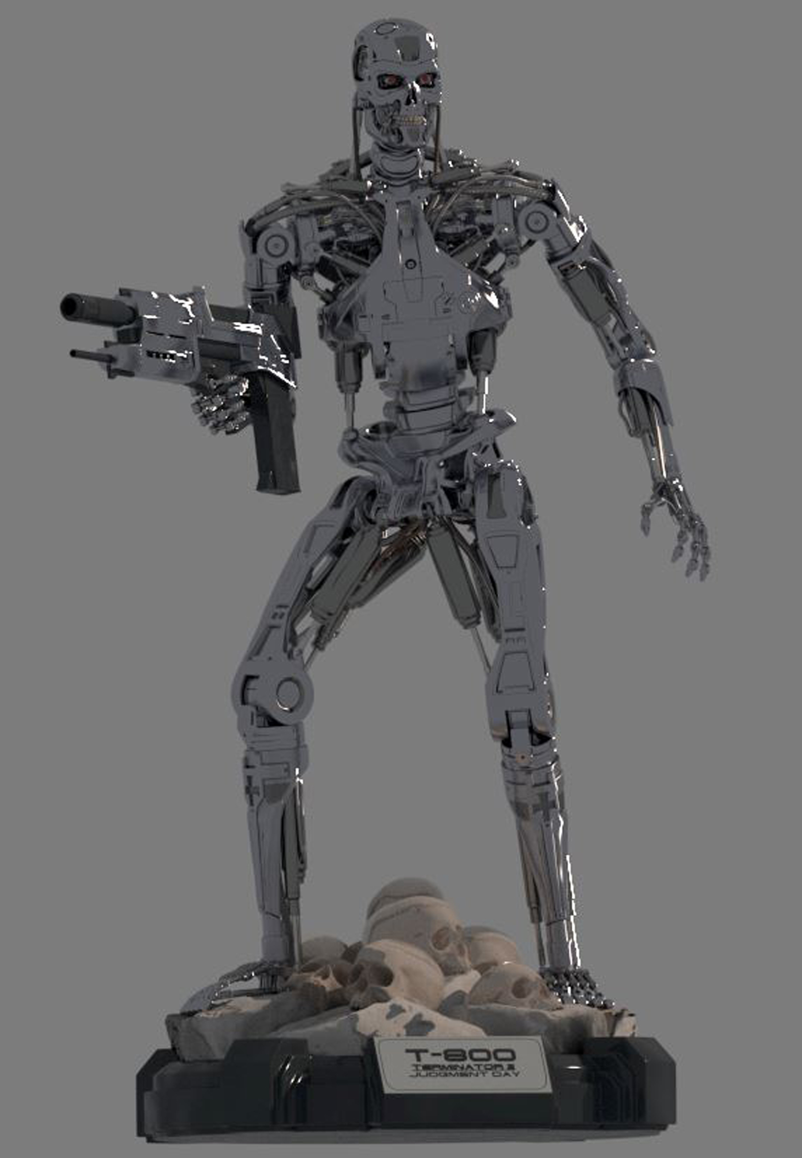 T-800 Terminator 2 Judgment Day High Detal 3D Print Model - 15.04.23 20 ...