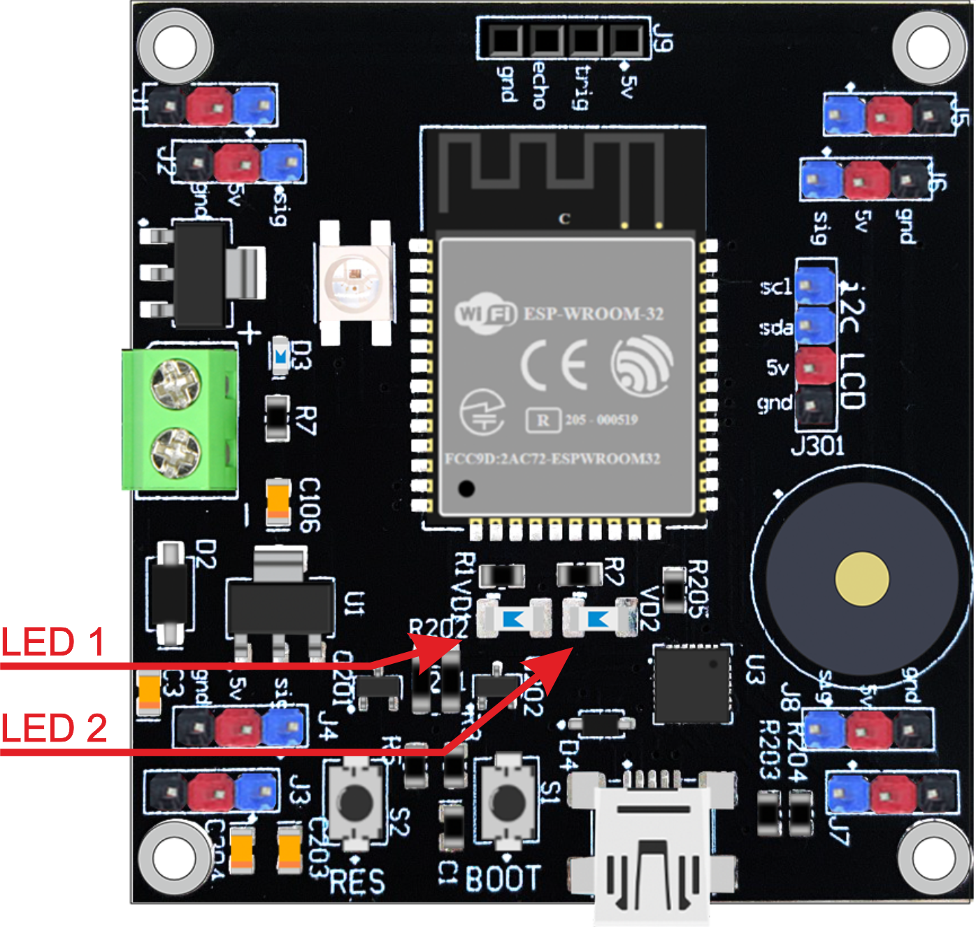 002 - Железнодорожный светофор на плате Enjoy Board | Пикабу