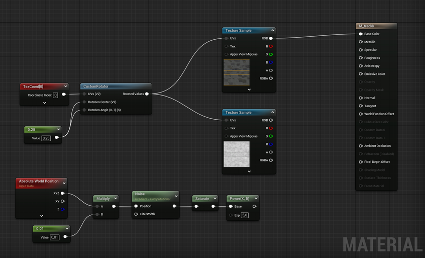 Процедурная текстура асфальта в Unreal Engine 5 Пикабу