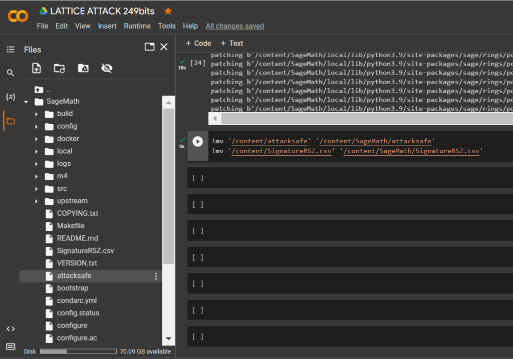 LATTICE ATTACK 249bits решаем проблему скрытых чисел с использованием 79 signatures ECDSA - 01. ...