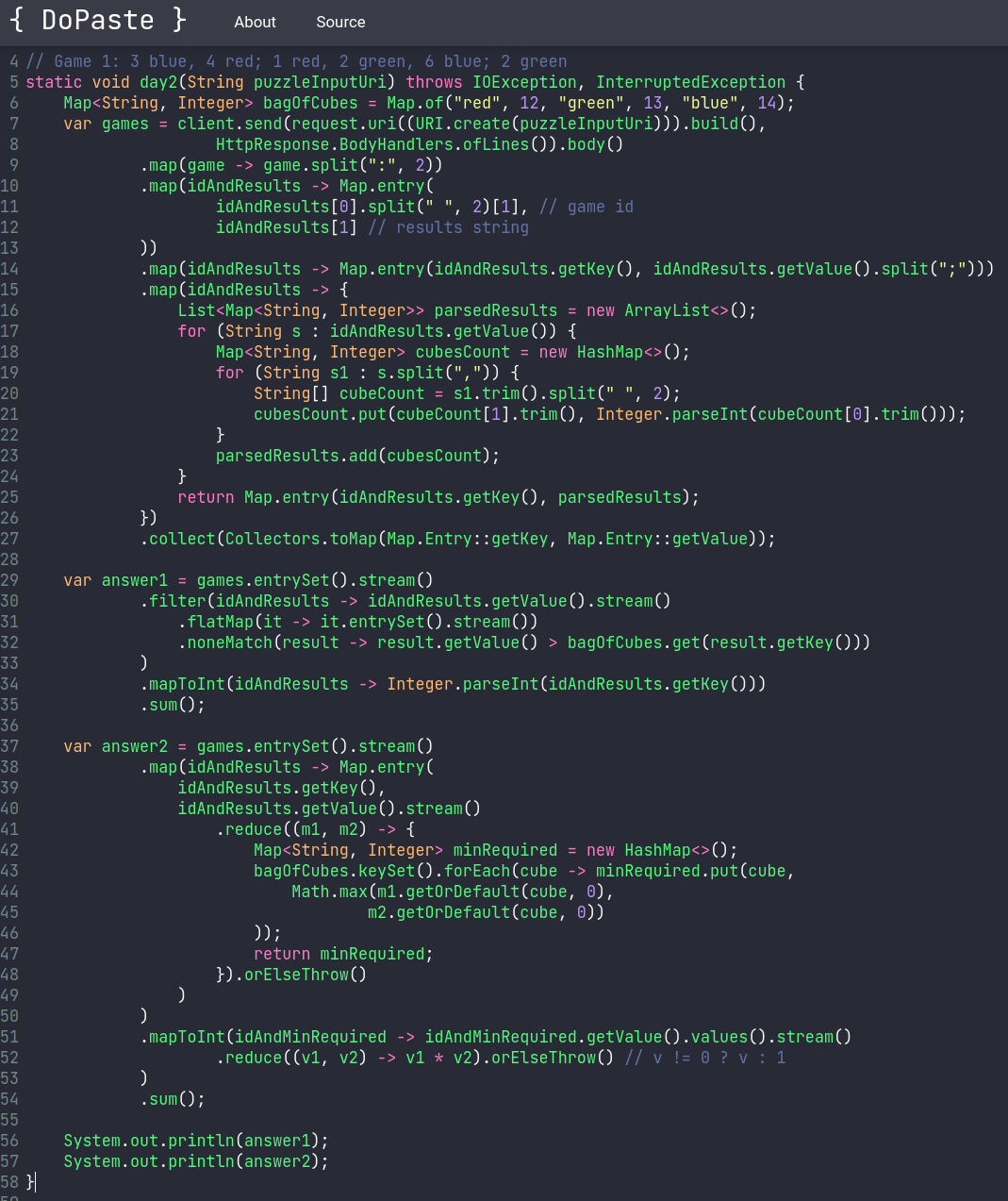 Advent of Code 2023: Day 2: Cube Conundrum - 10.12.23 18:07 | Пикабу