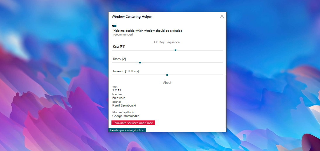 Windows Centering Helper - Приложение для автоматического центрирования ...